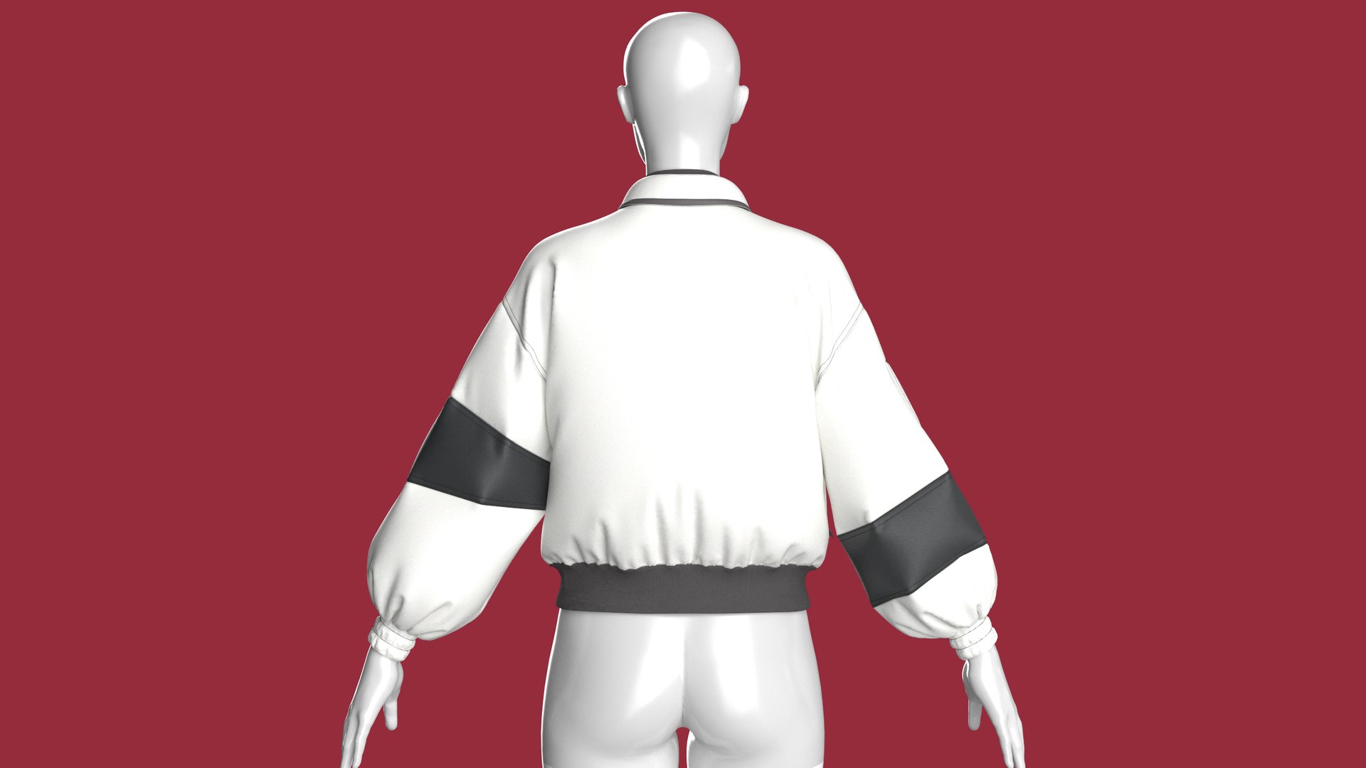 3D Model Girls Bomber Pocket Jacket - TurboSquid 2330825