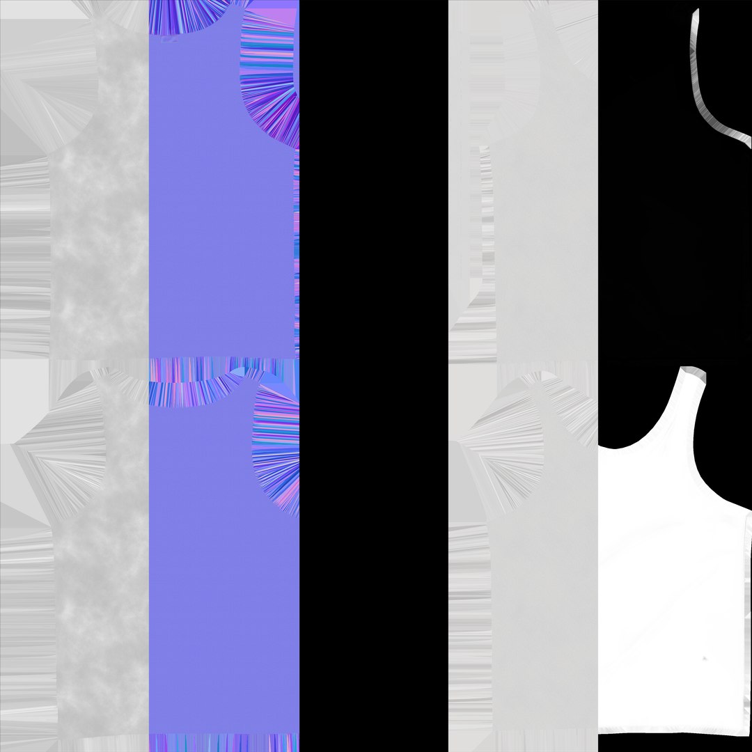 3D Model Sleeveless Flat Female Type 01 Front Blank White And Branded ...