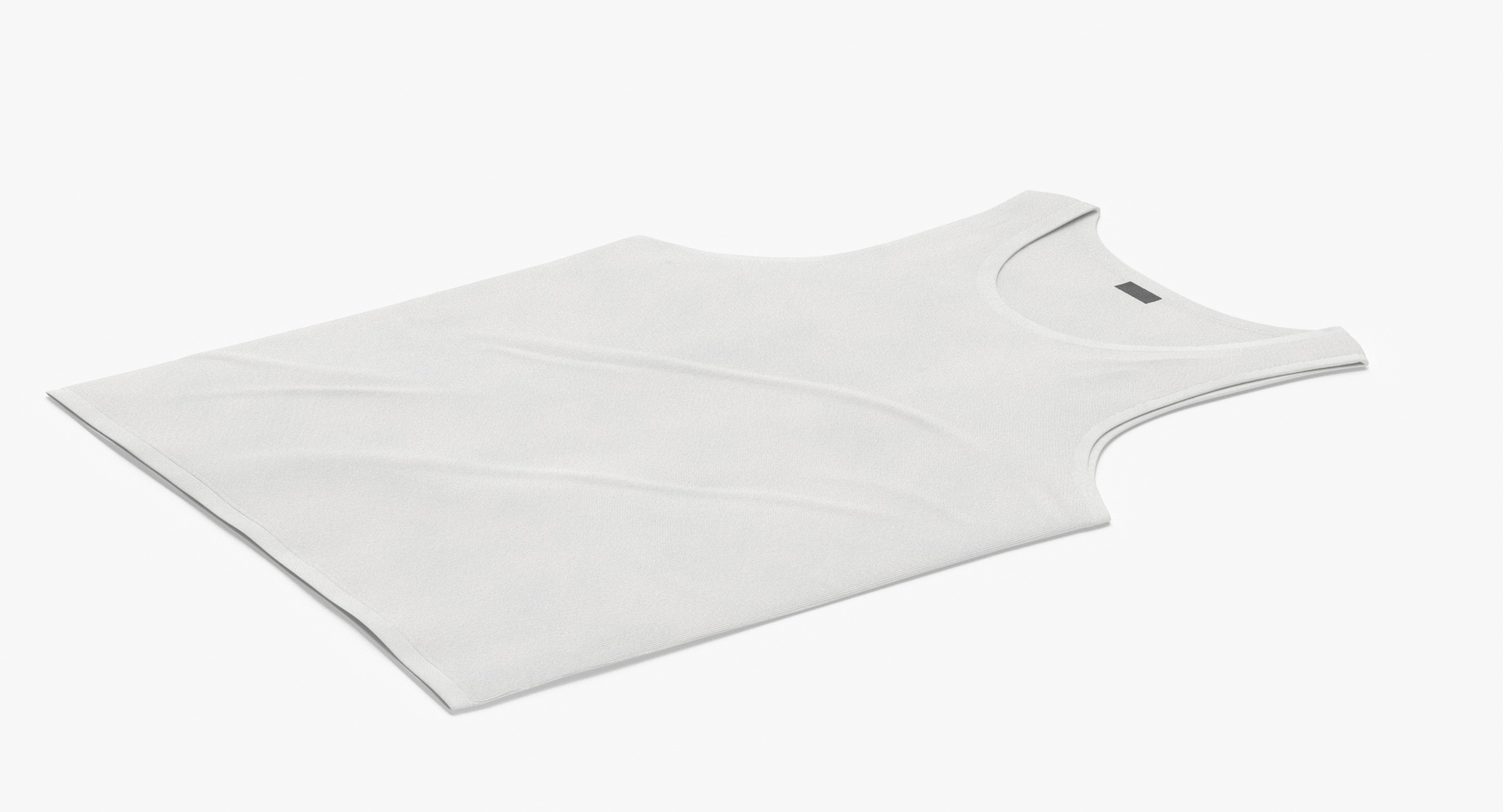 3D Model Sleeveless Flat Female Type 01 Front Blank White And Branded ...