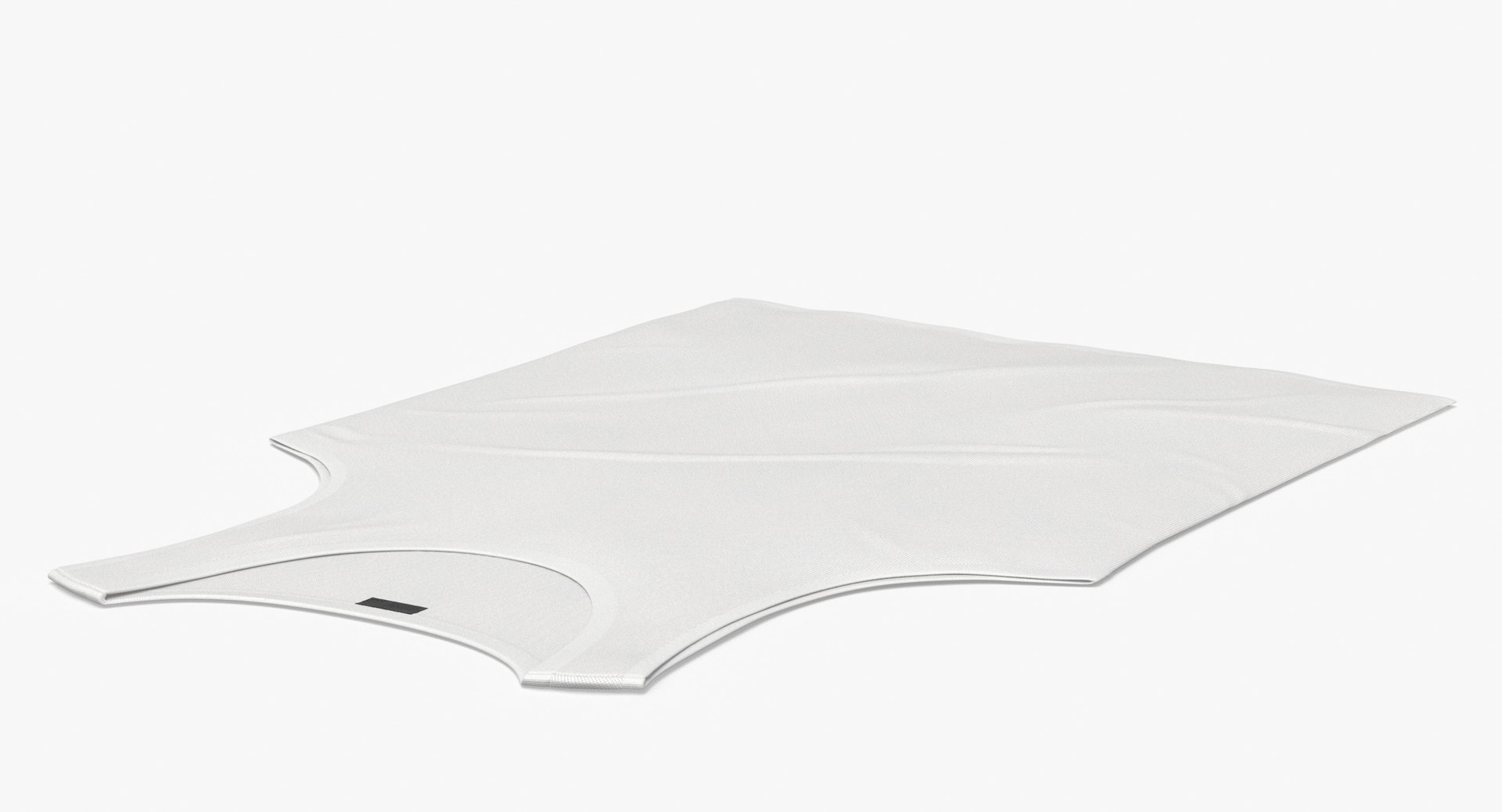 3D Model Sleeveless Flat Female Type 01 Front Blank White And Branded ...