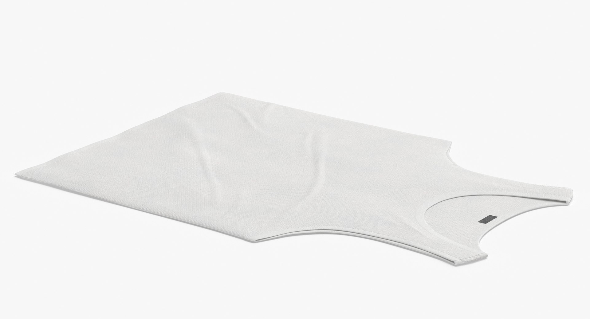 3D Model Sleeveless Flat Female Type 01 Front Blank White And Branded ...