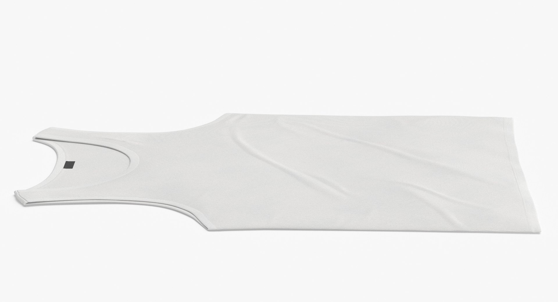 3D Model Sleeveless Flat Female Type 01 Front Blank White And Branded ...