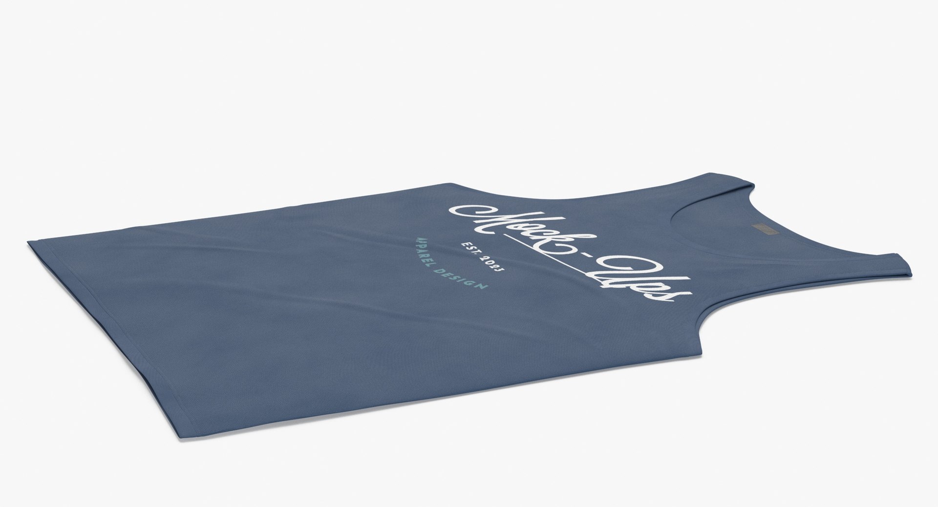 3D Model Sleeveless Flat Female Type 01 Front Blank White And Branded ...