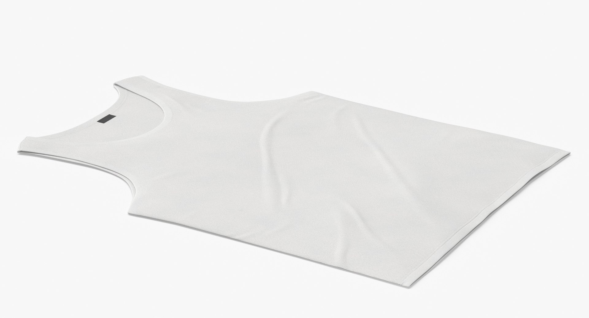 3D Model Sleeveless Flat Female Type 01 Front Blank White And Branded ...