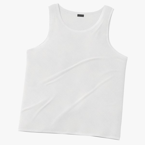 3D модель Плоская женская модель без рукавов, тип 01, передняя часть ...