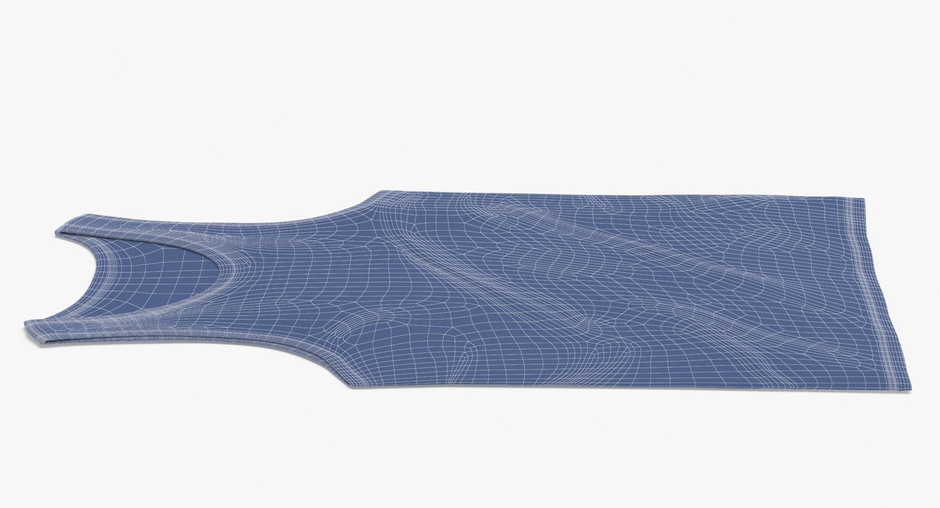 3D Model Sleeveless Flat Female Type 01 Front Blank White And Branded ...