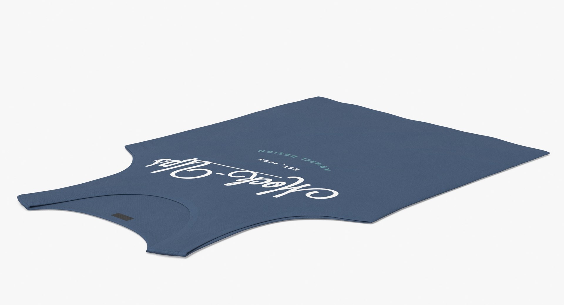 3D Model Sleeveless Flat Female Type 01 Front Blank White And Branded ...