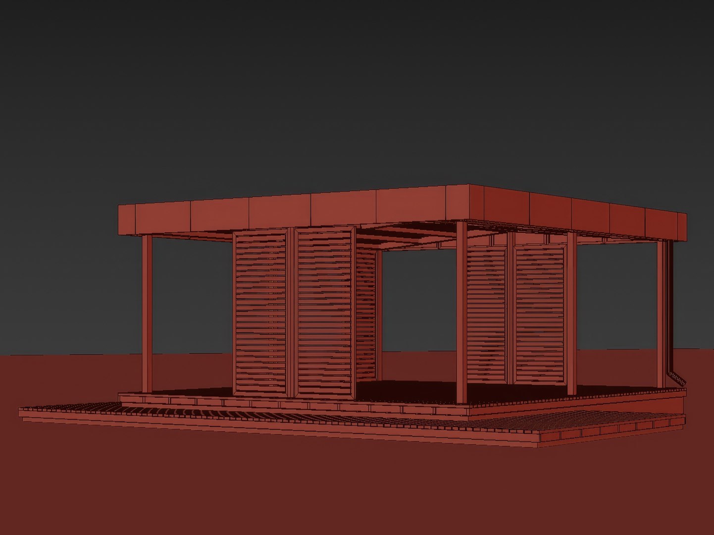 Gazebo Scene Outdoor 3D Model - TurboSquid 2192626