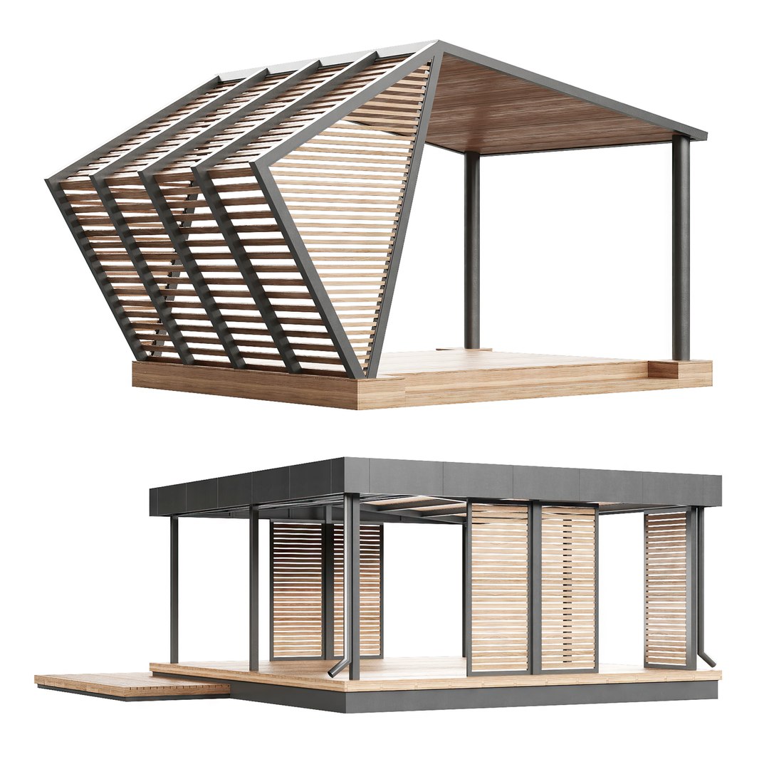 Gazebo Scene Outdoor 3D Model - TurboSquid 2192626