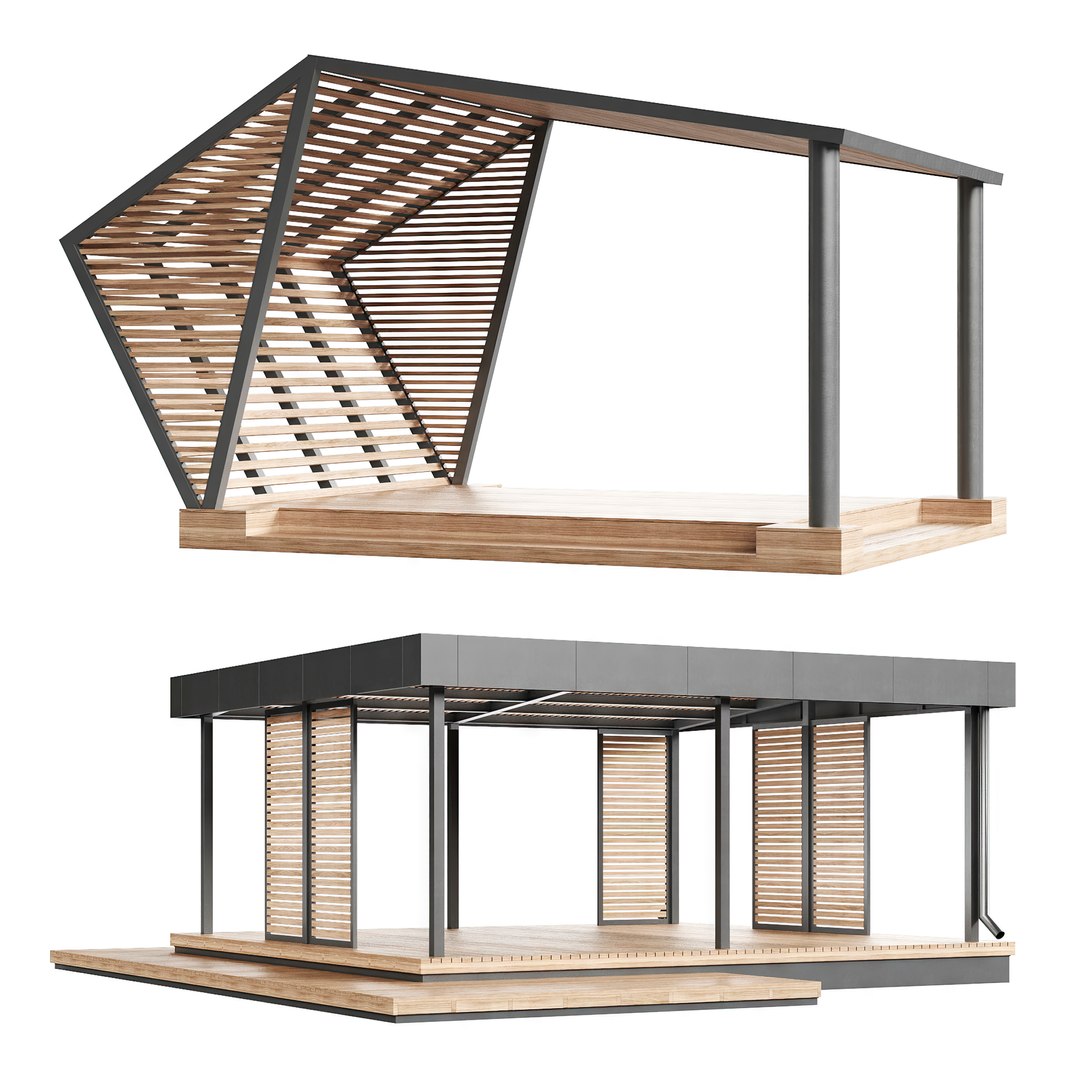 Gazebo Scene Outdoor 3D Model - TurboSquid 2192626