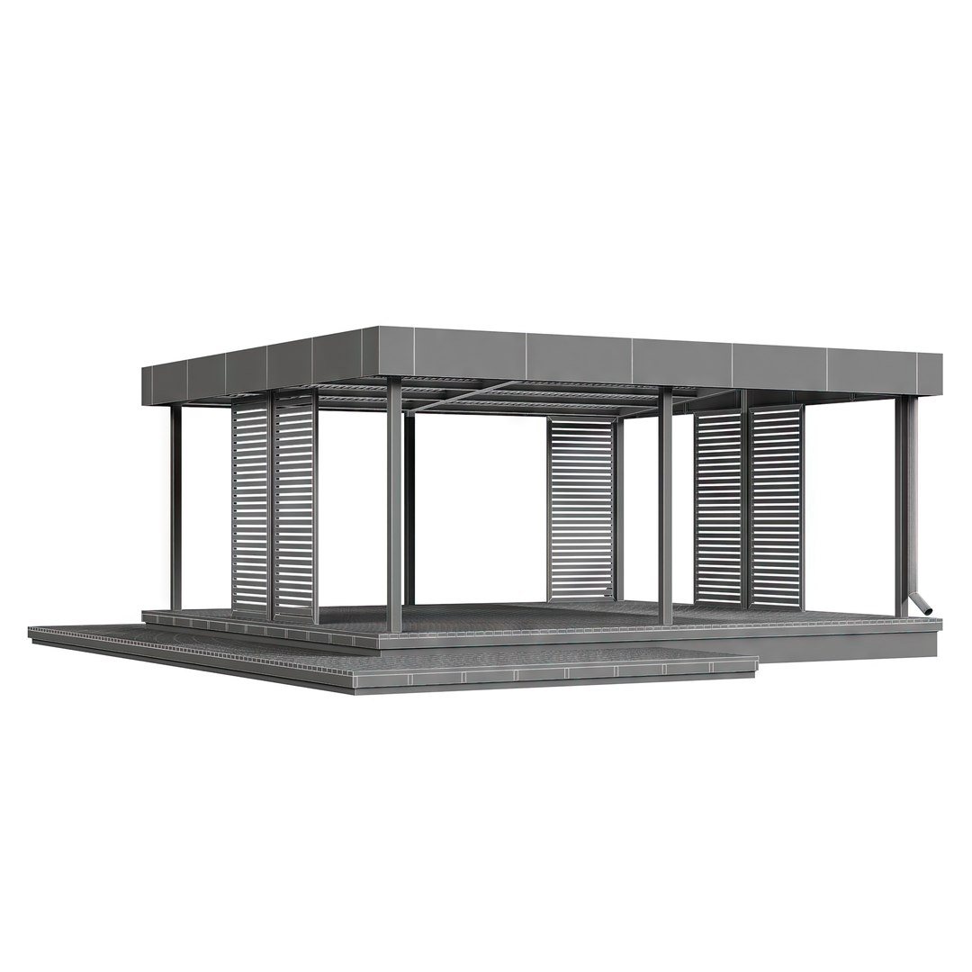 Gazebo Scene Outdoor 3D Model - TurboSquid 2192626