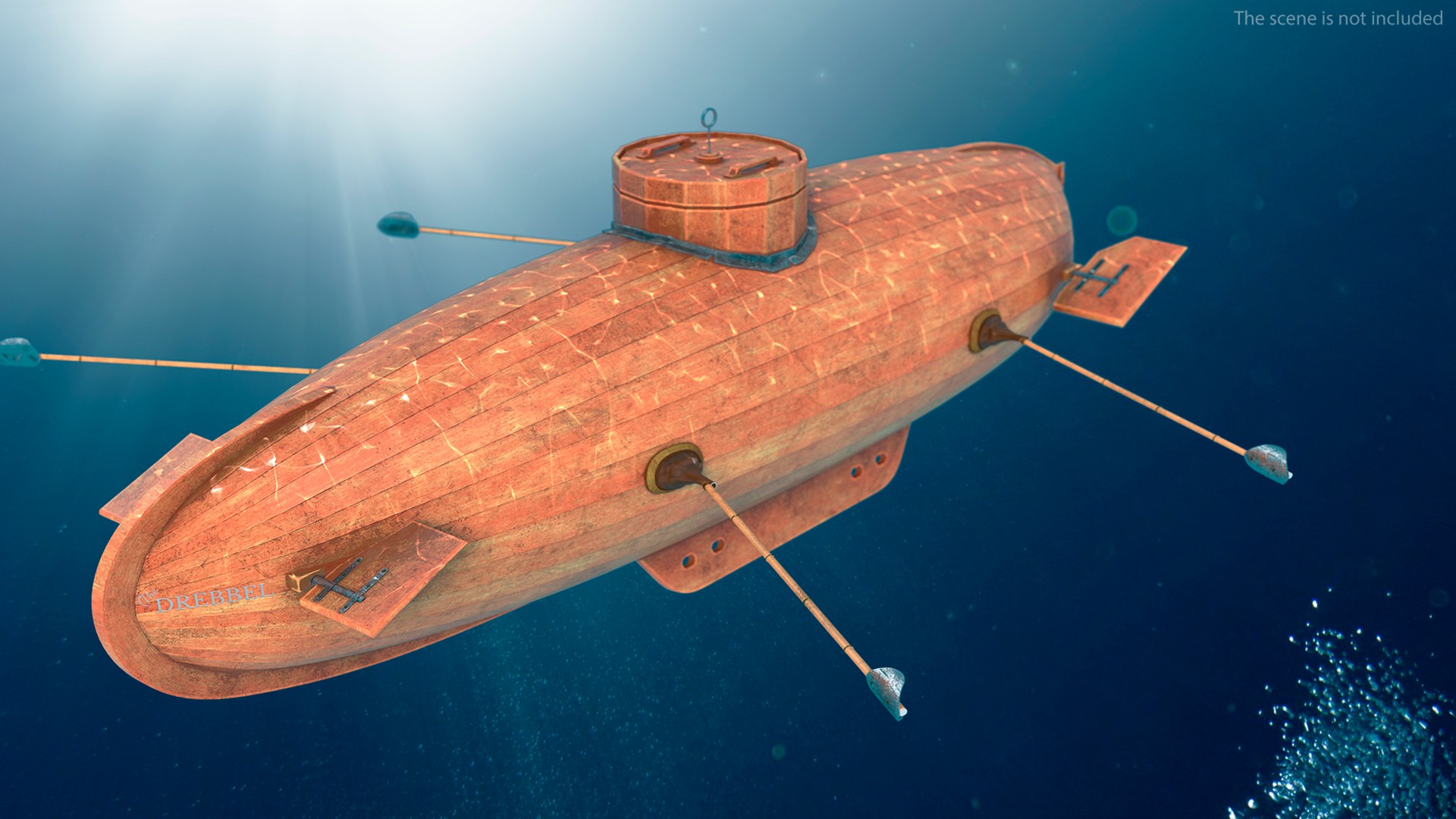 3D Old Wooden Submarine Rigged Model - TurboSquid 2234561