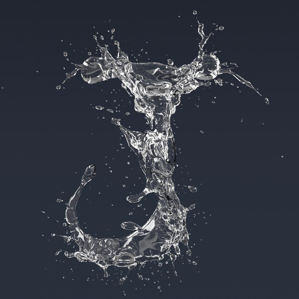 modelo 3d Letra J Splash - TurboSquid 1151961