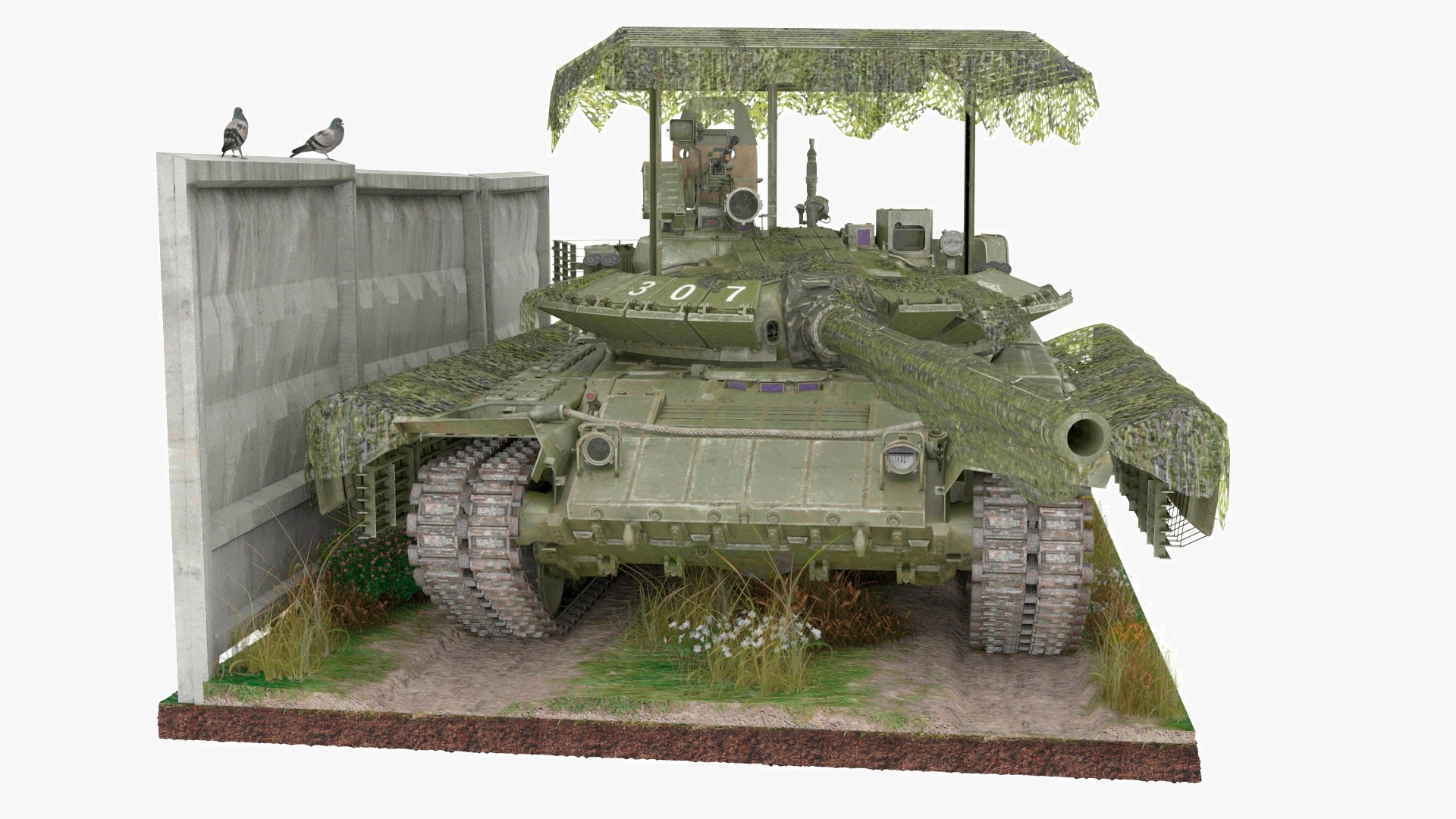 3D T-80BVM Model - TurboSquid 2257778