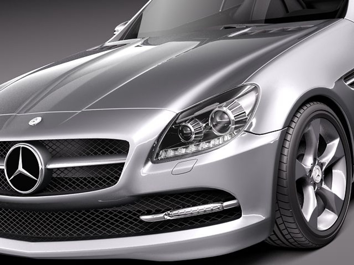 3d Model Of Mercedes Benz Slk 2012