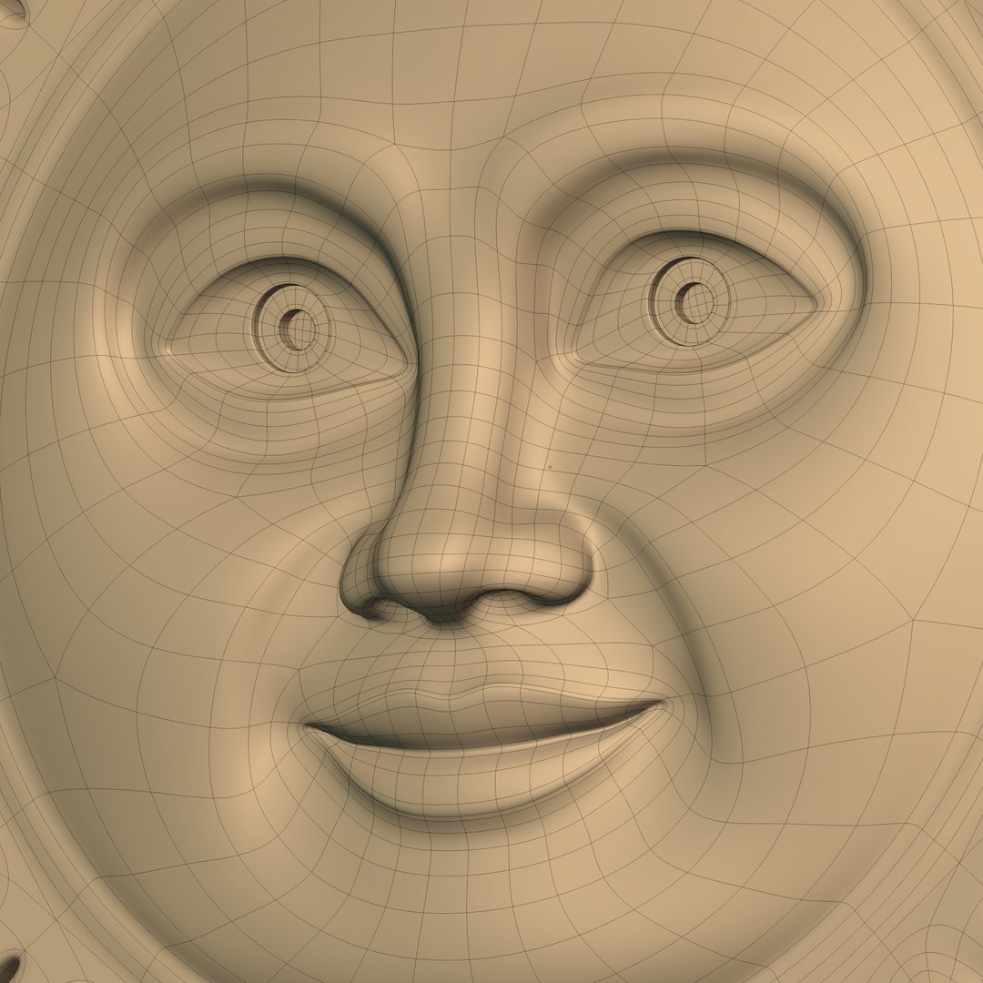 Sun Face -- Ready For 3D Printing 3D - TurboSquid 1774863