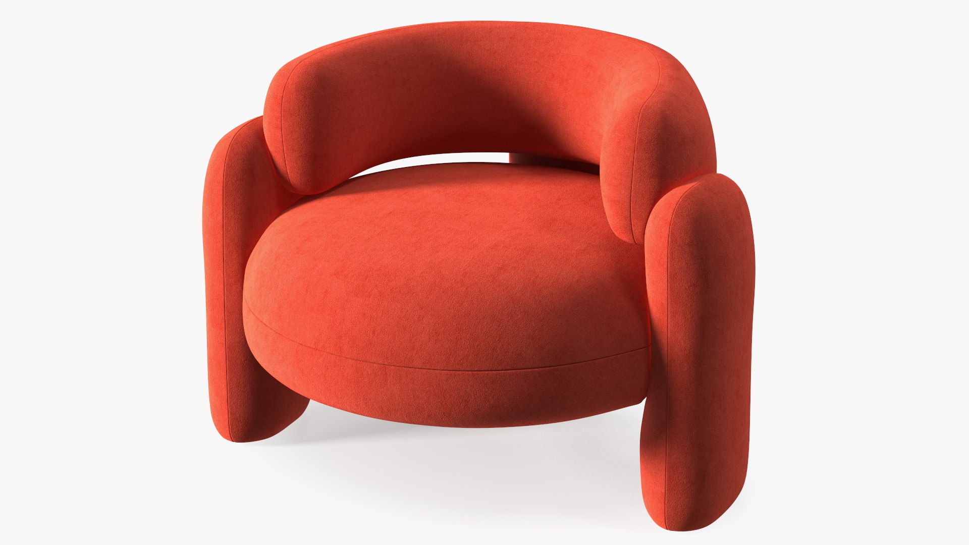 3D Red Velvet Royal Stranger Embrace Armchair model - TurboSquid 2088601