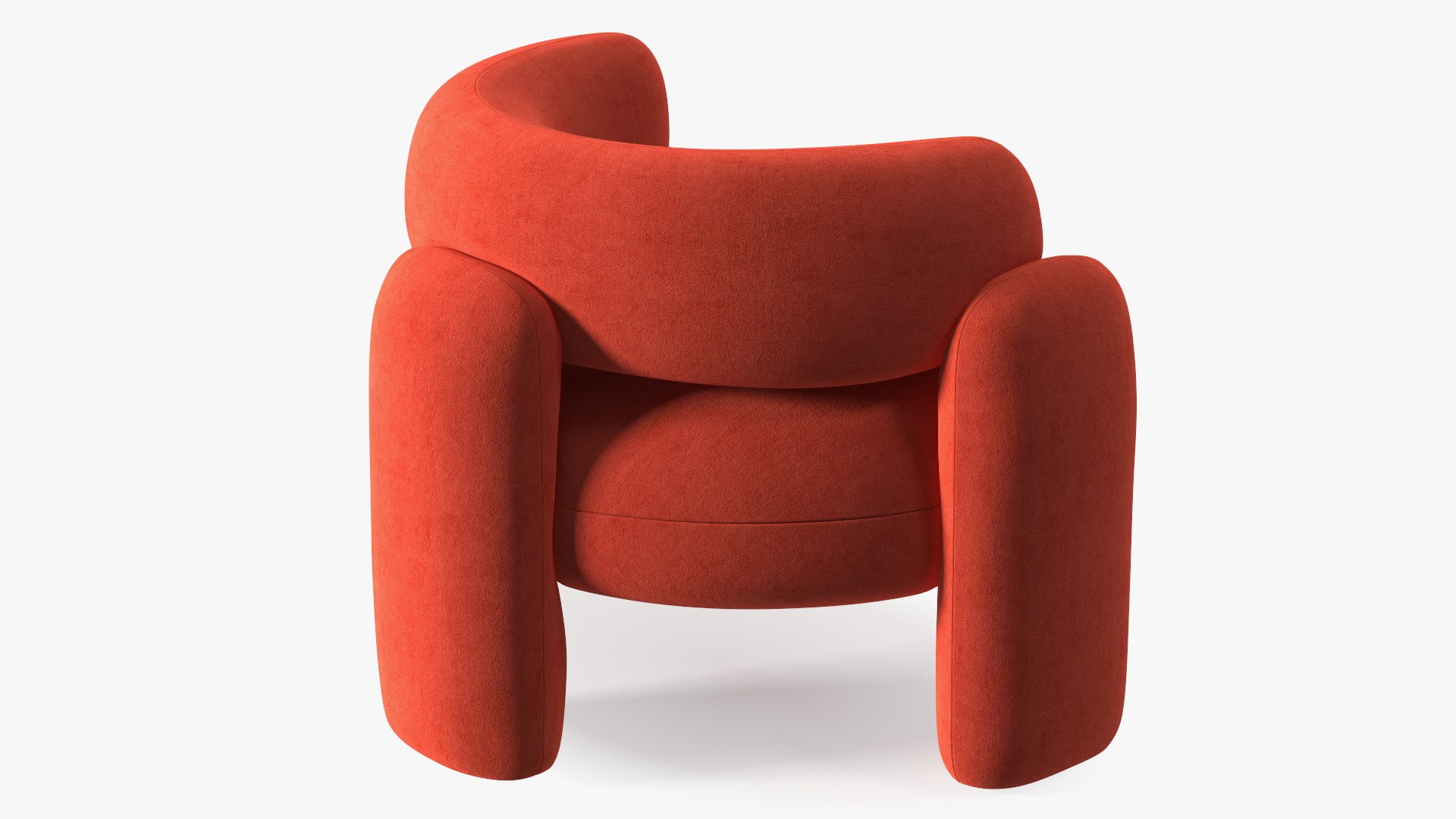 3D Red Velvet Royal Stranger Embrace Armchair model - TurboSquid 2088601