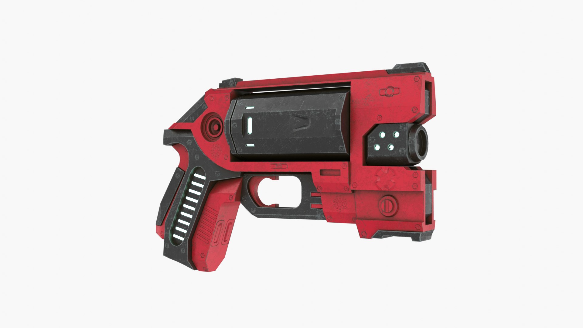 Sci-fi Pistol Revolver Model - TurboSquid 1963823