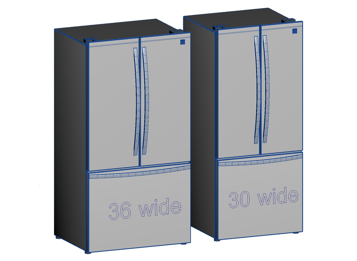 3D Model Kenmore French Door Refrigerator - TurboSquid 2324797