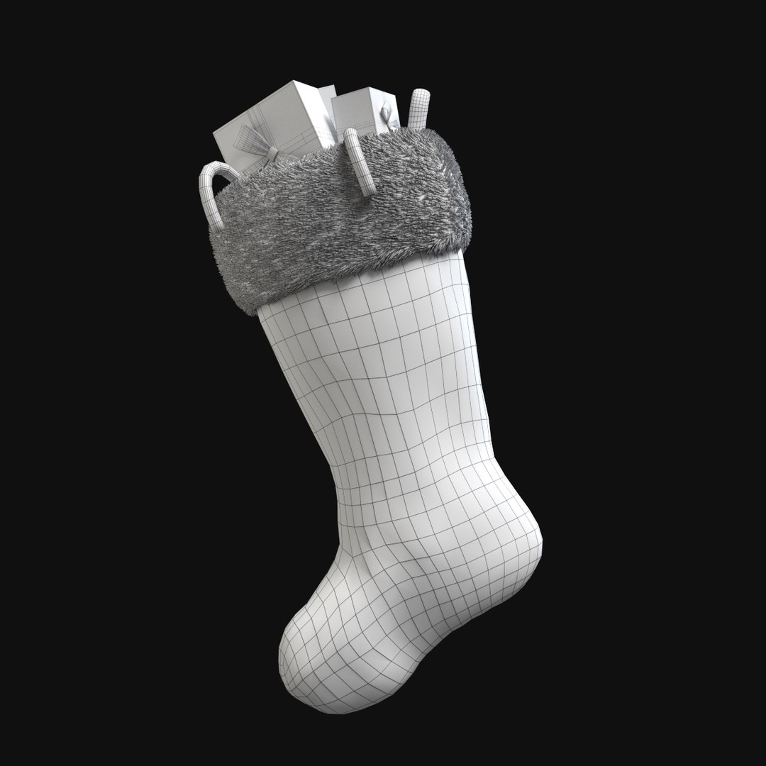 3d Christmas Stocking Gifts Model