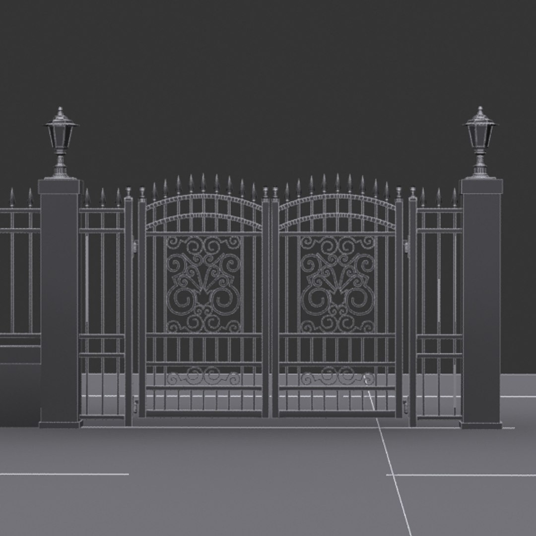 3d Model Wrought Iron Gate