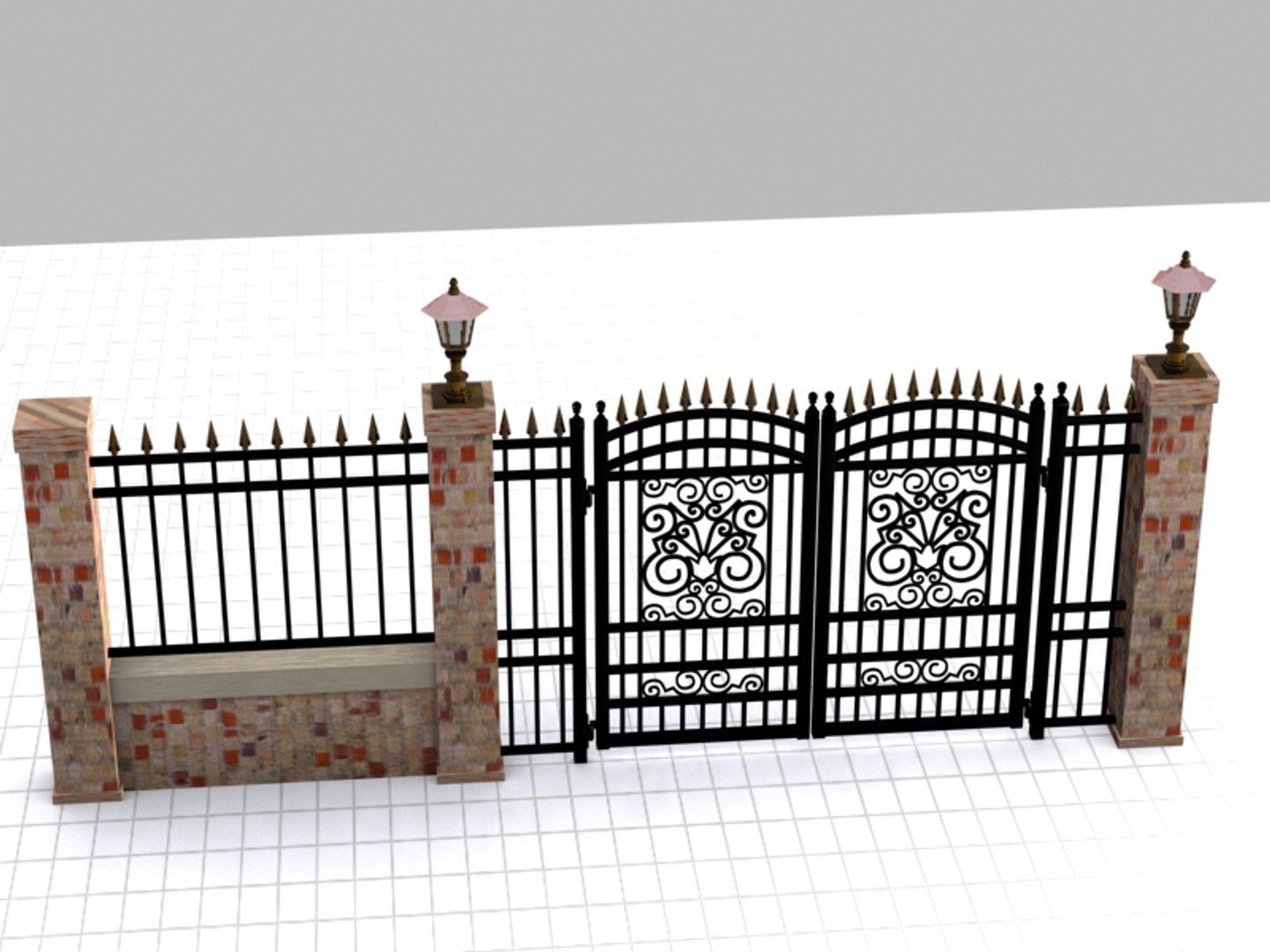 3d Model Wrought Iron Gate
