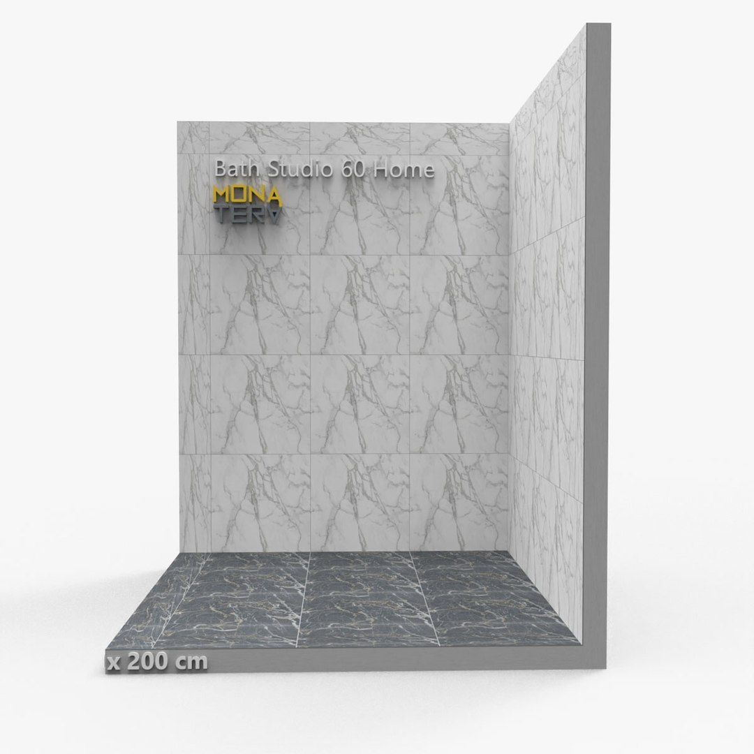 3D model bathroom studio bath tiles - TurboSquid 1711864