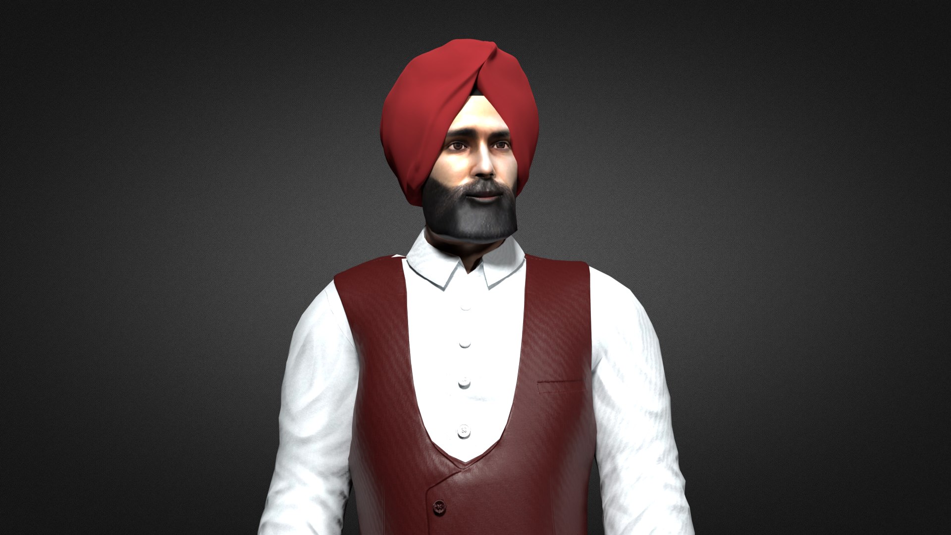 Sikh Sardar Ji Character Low-poly 3D Model - TurboSquid 1925266