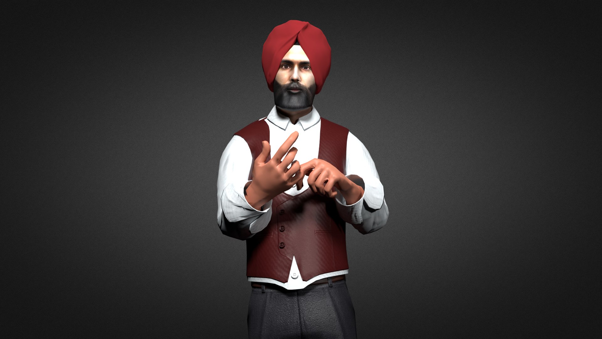 Sikh Sardar Ji Character Low-poly 3D Model - TurboSquid 1925266
