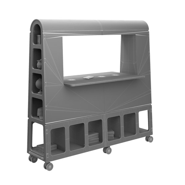 Arc 3 mobile office furniture 3D model - TurboSquid 1651007