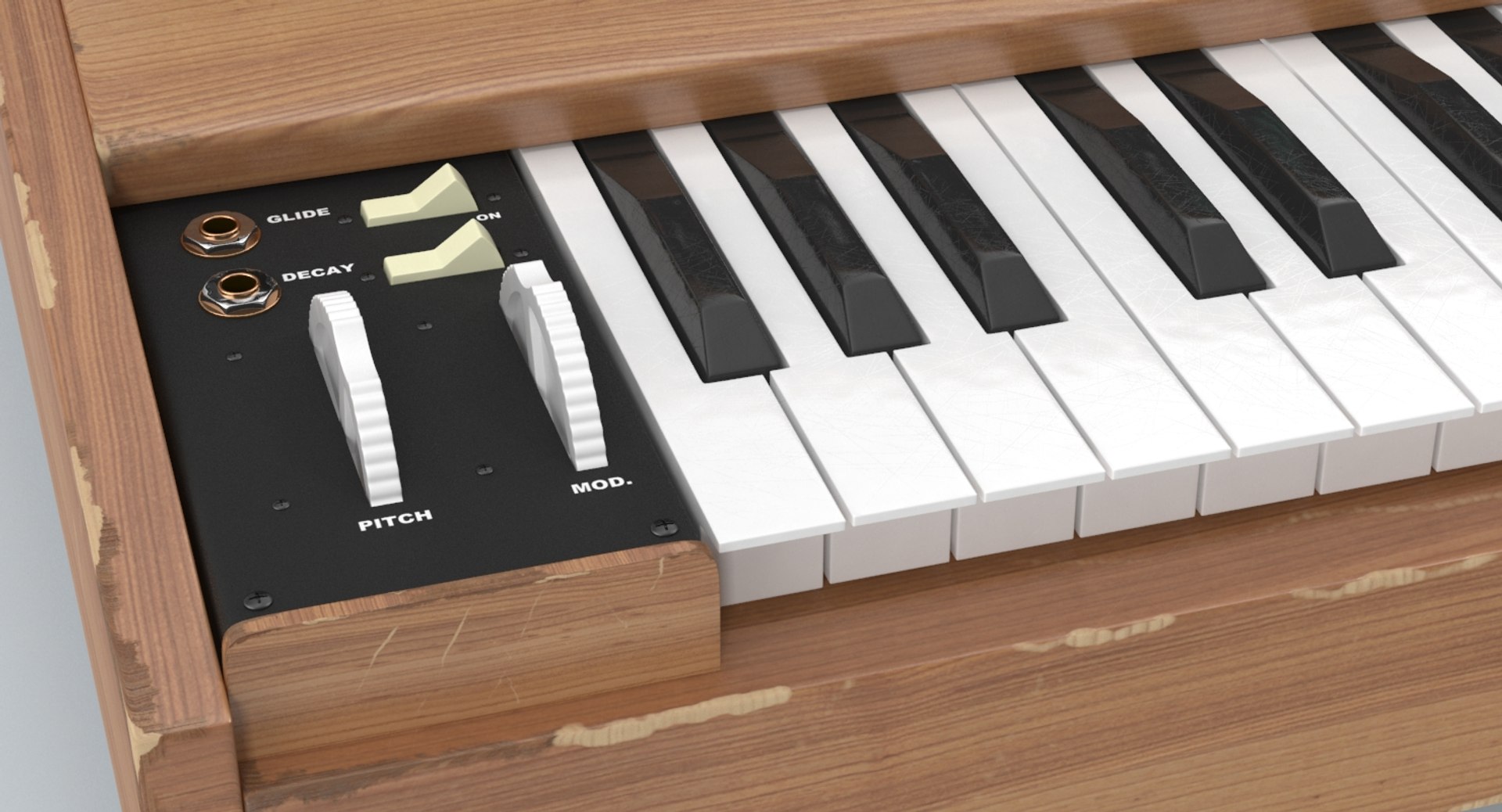 3d model of vintage synth 01