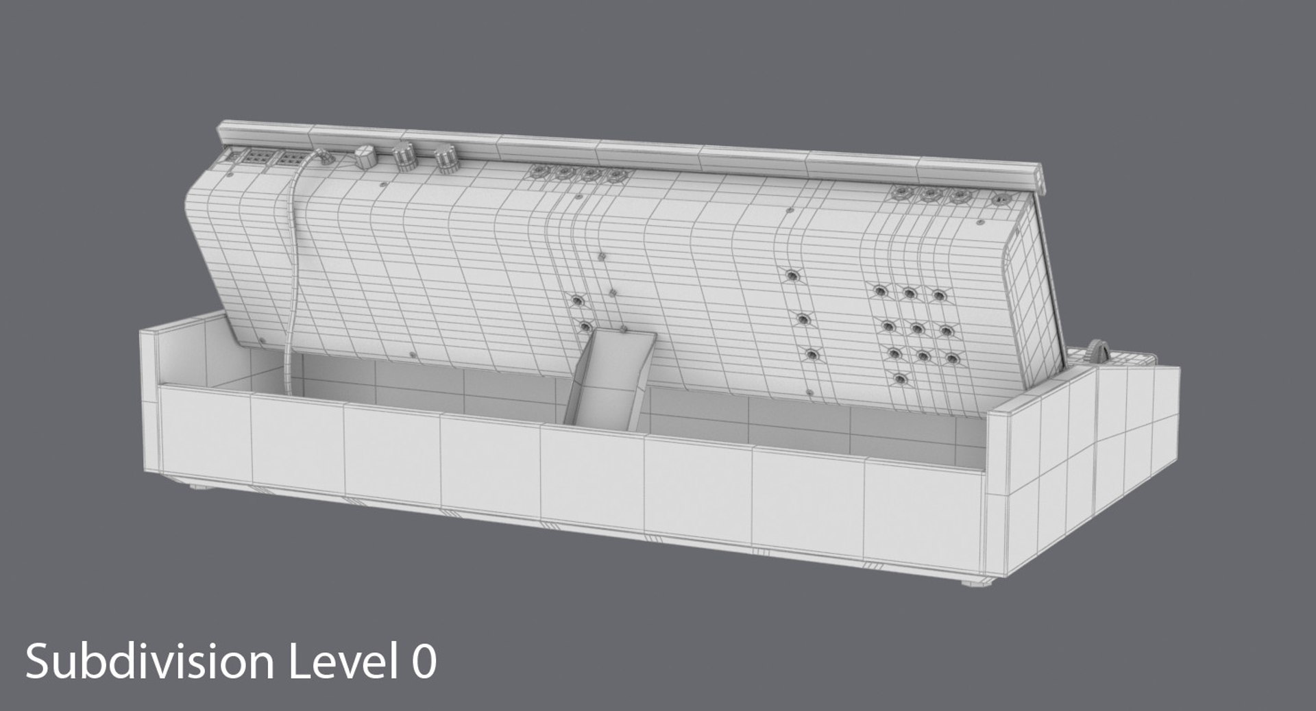 3d model of vintage synth 01