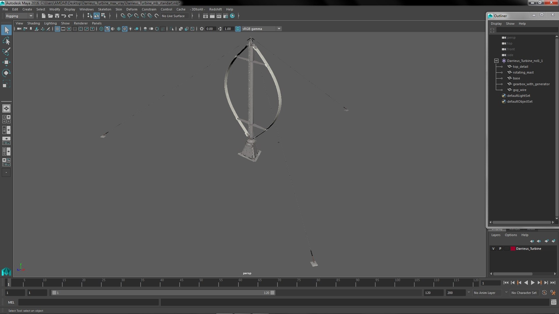 Darrieus Turbine 3D - TurboSquid 1906565