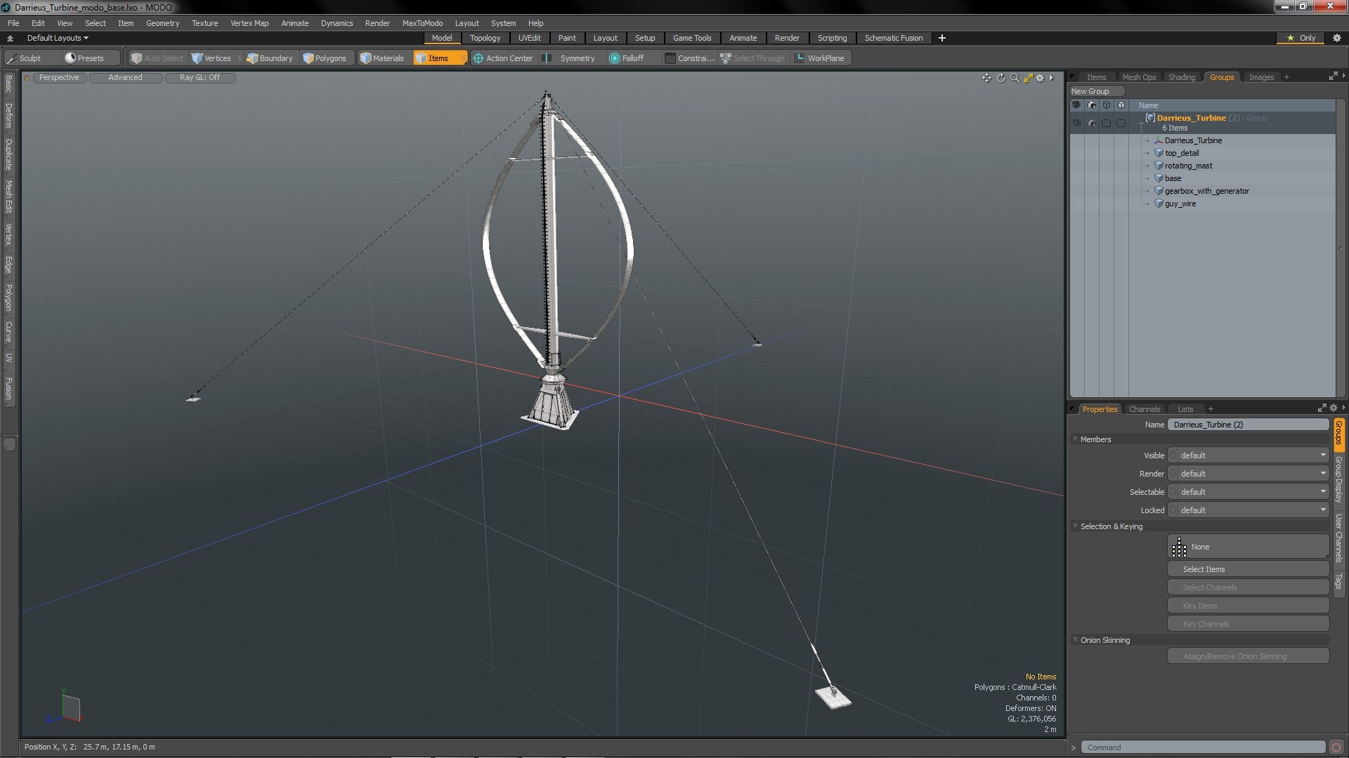 Darrieus Turbine 3D - TurboSquid 1906565