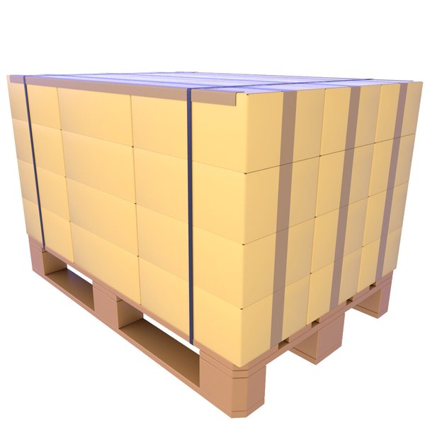 Pallet with Cardboard Boxes 3 3D model - TurboSquid 2003174