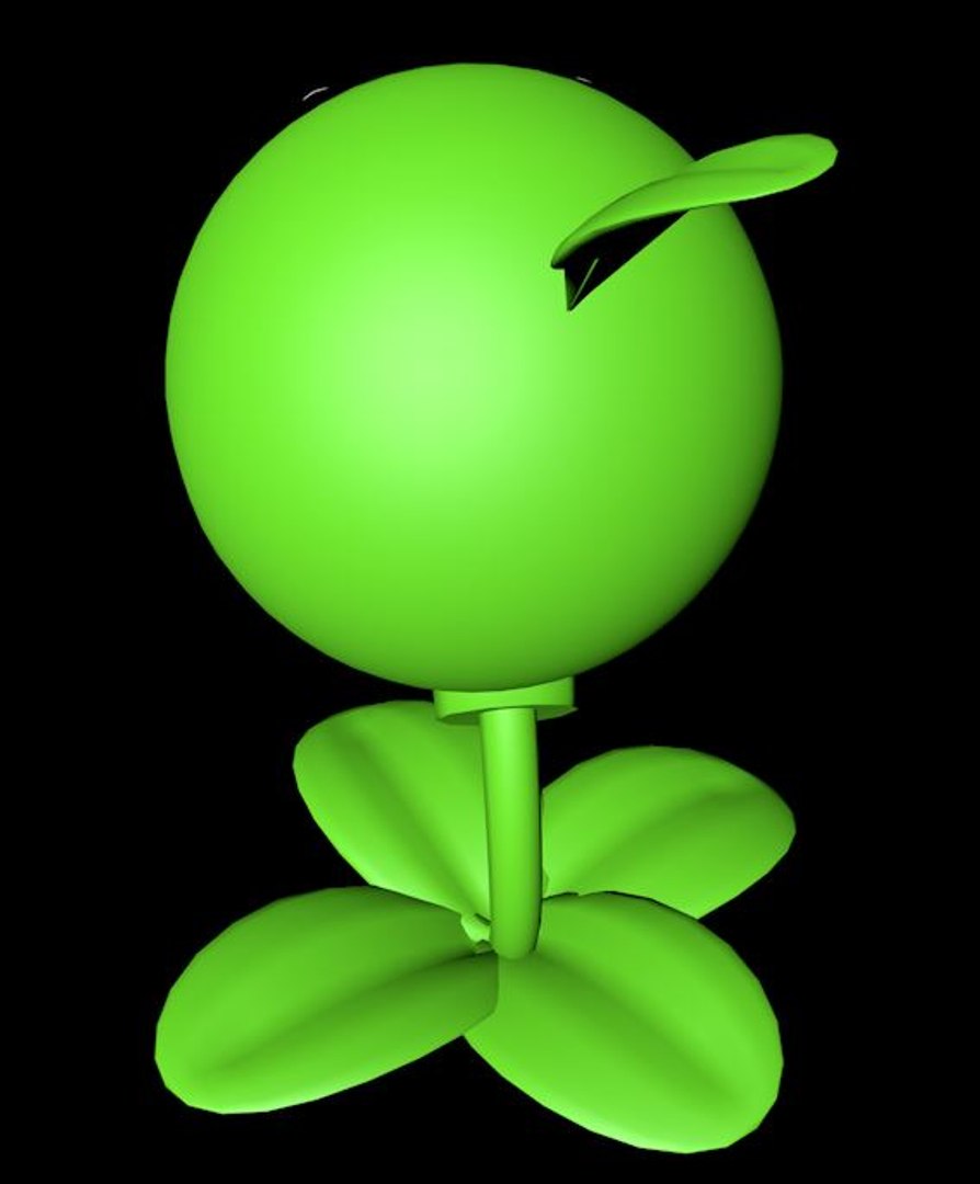 3D Peashooter Plants Vs - TurboSquid 1180009