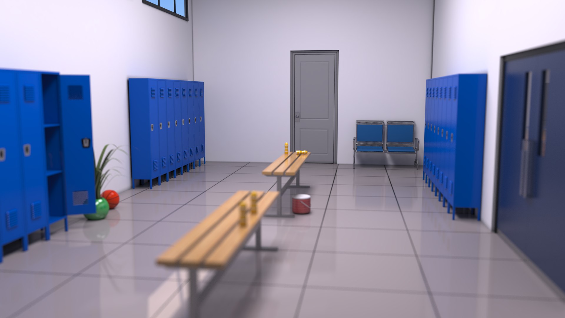 Basketball Court Locker Room 3D Model - TurboSquid 2021509