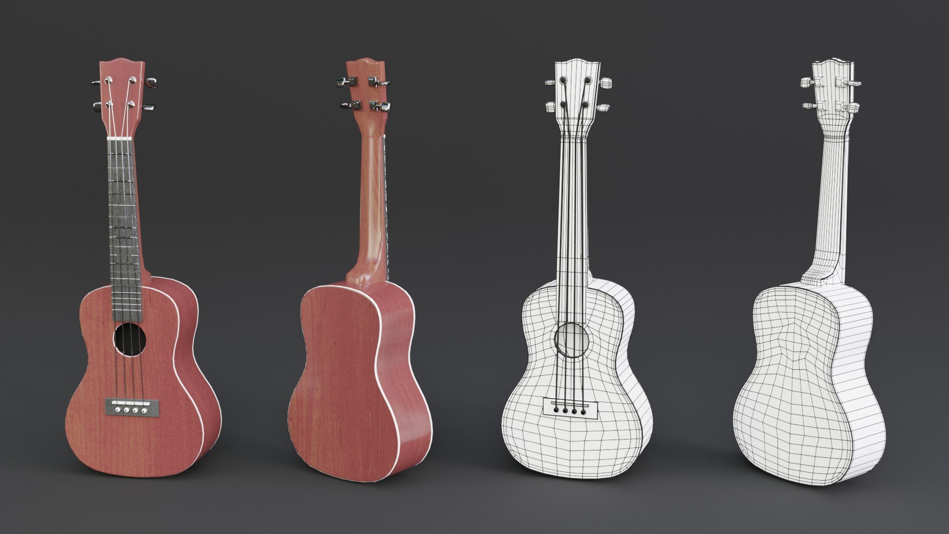 3D Model Concert Ukulele - TurboSquid 1797873