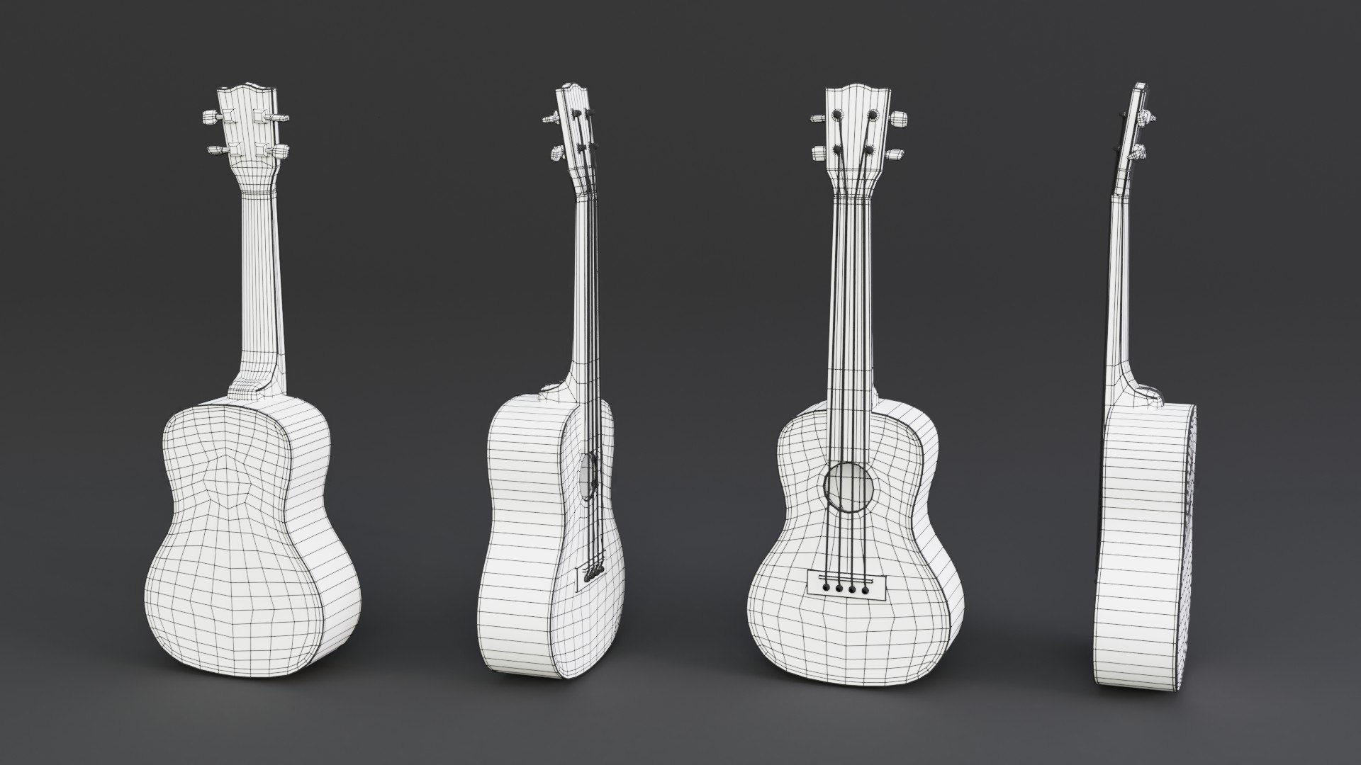 3D Model Concert Ukulele - TurboSquid 1797873