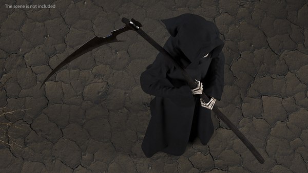 3D Death Holding a Scythe - TurboSquid 1801919