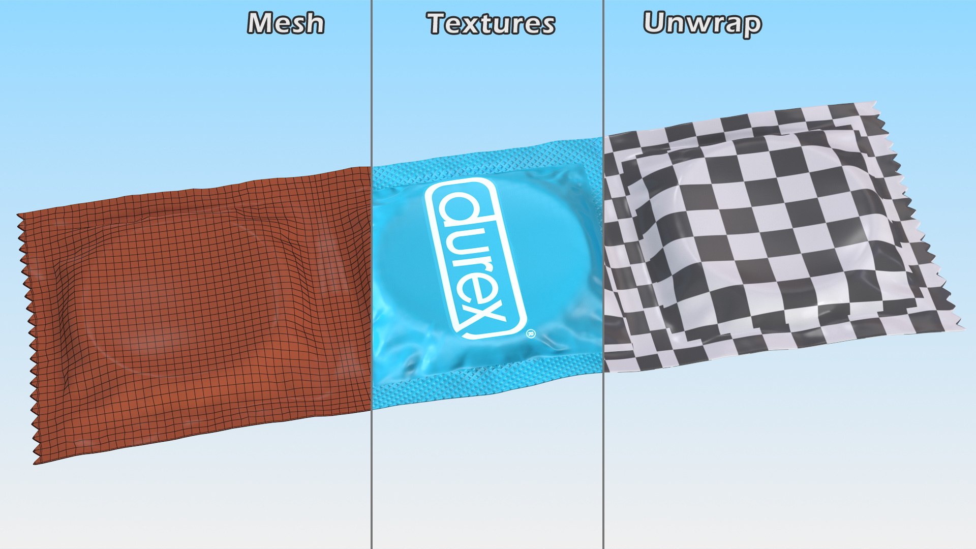 3D model Condom Durex 3 Pack - TurboSquid 1867650