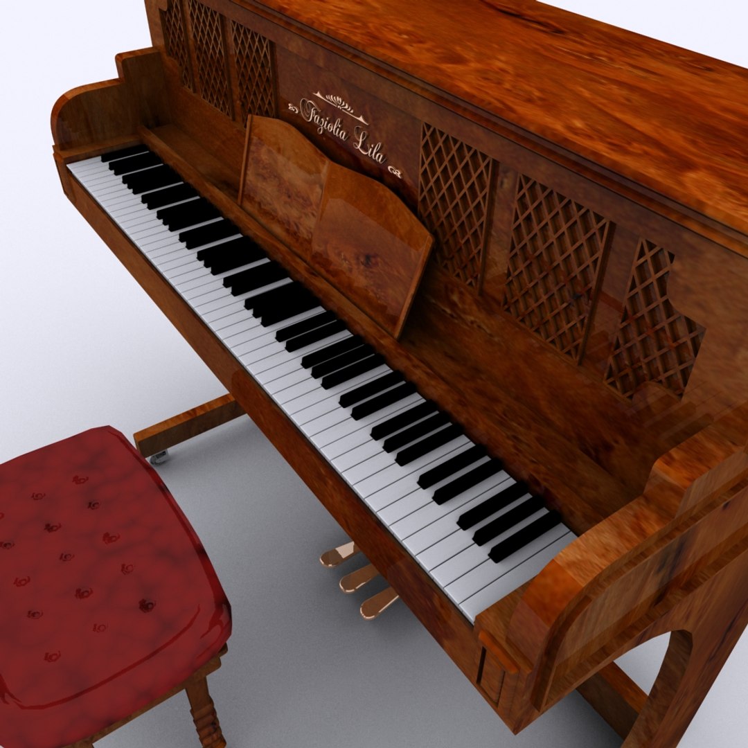 3d model piano keyboard