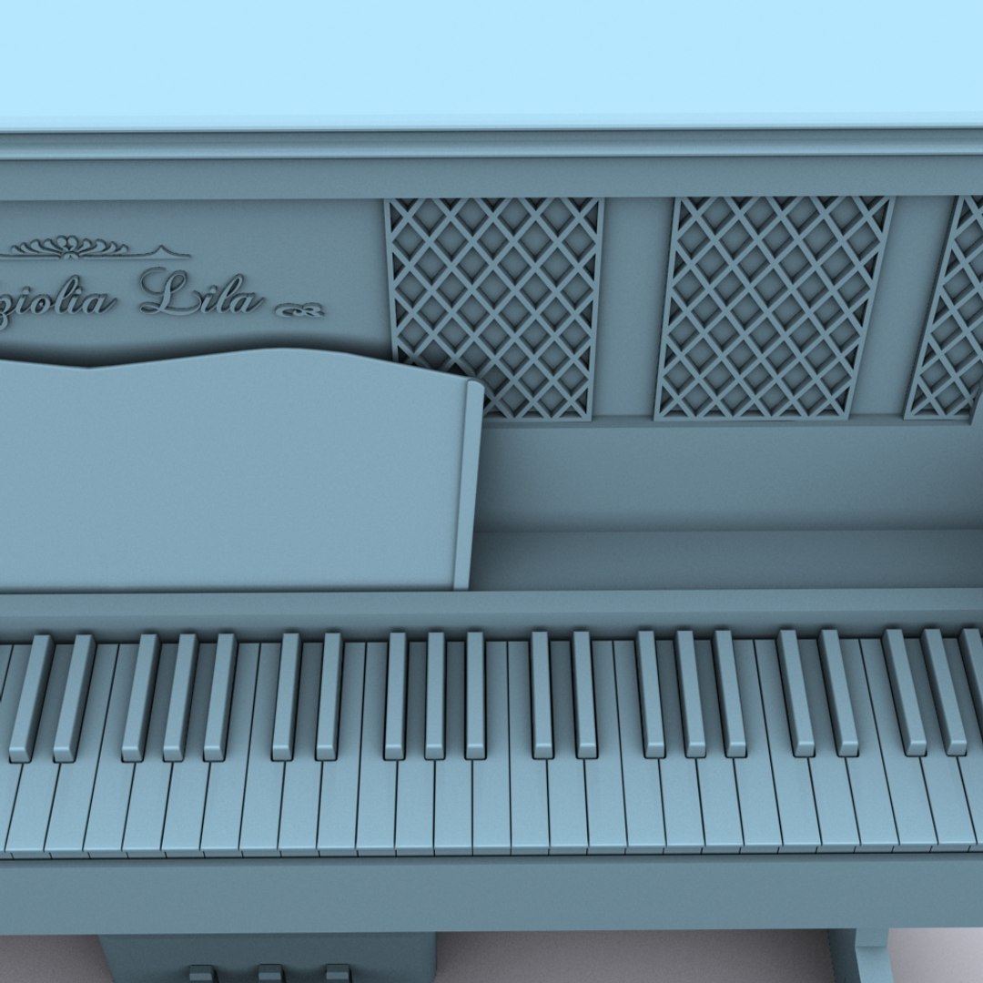 3d model piano keyboard