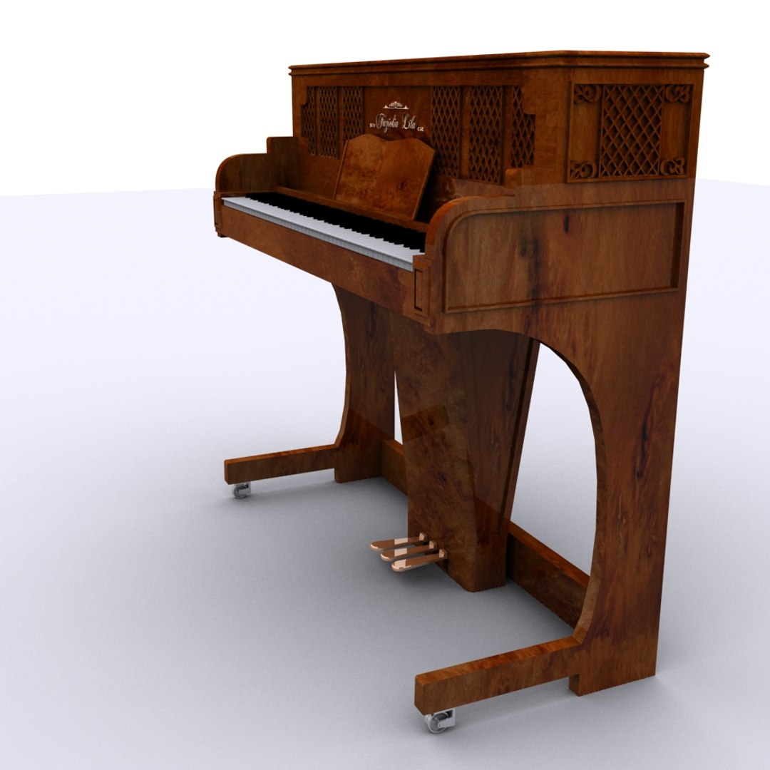 3d model piano keyboard