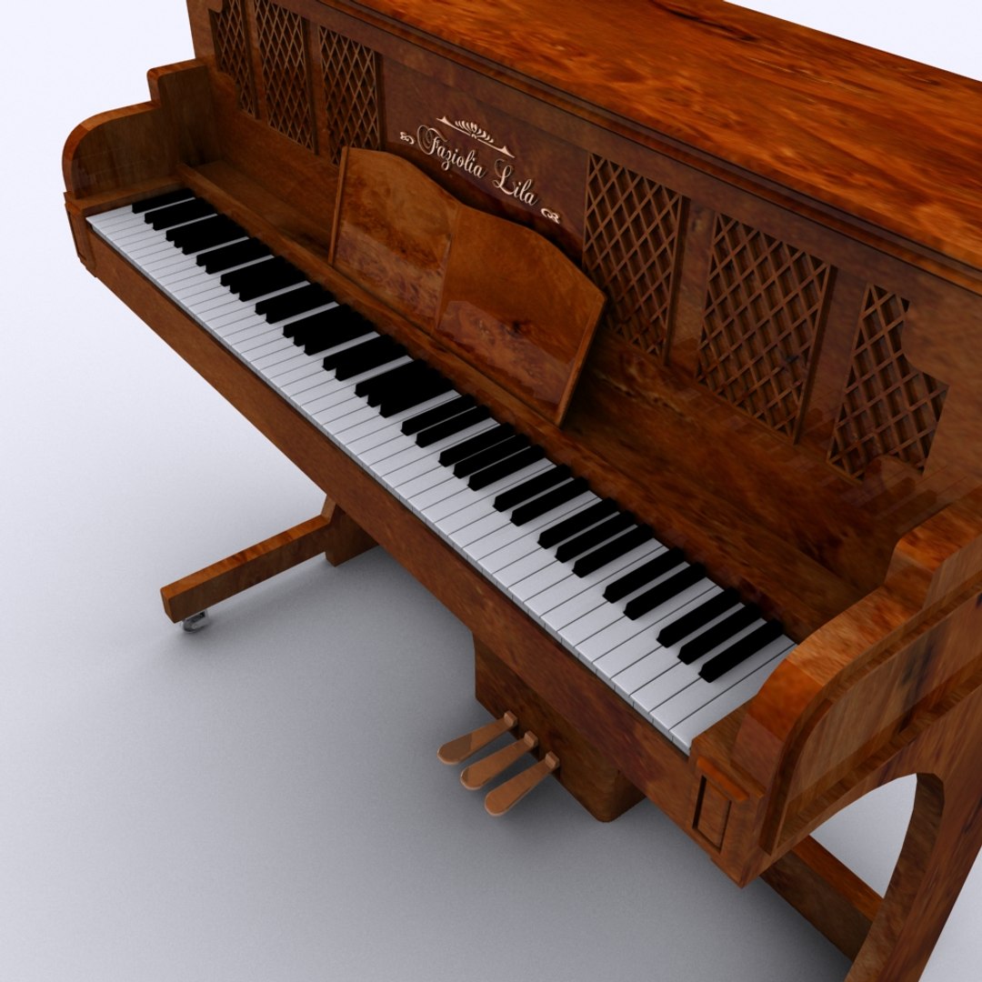 3d model piano keyboard