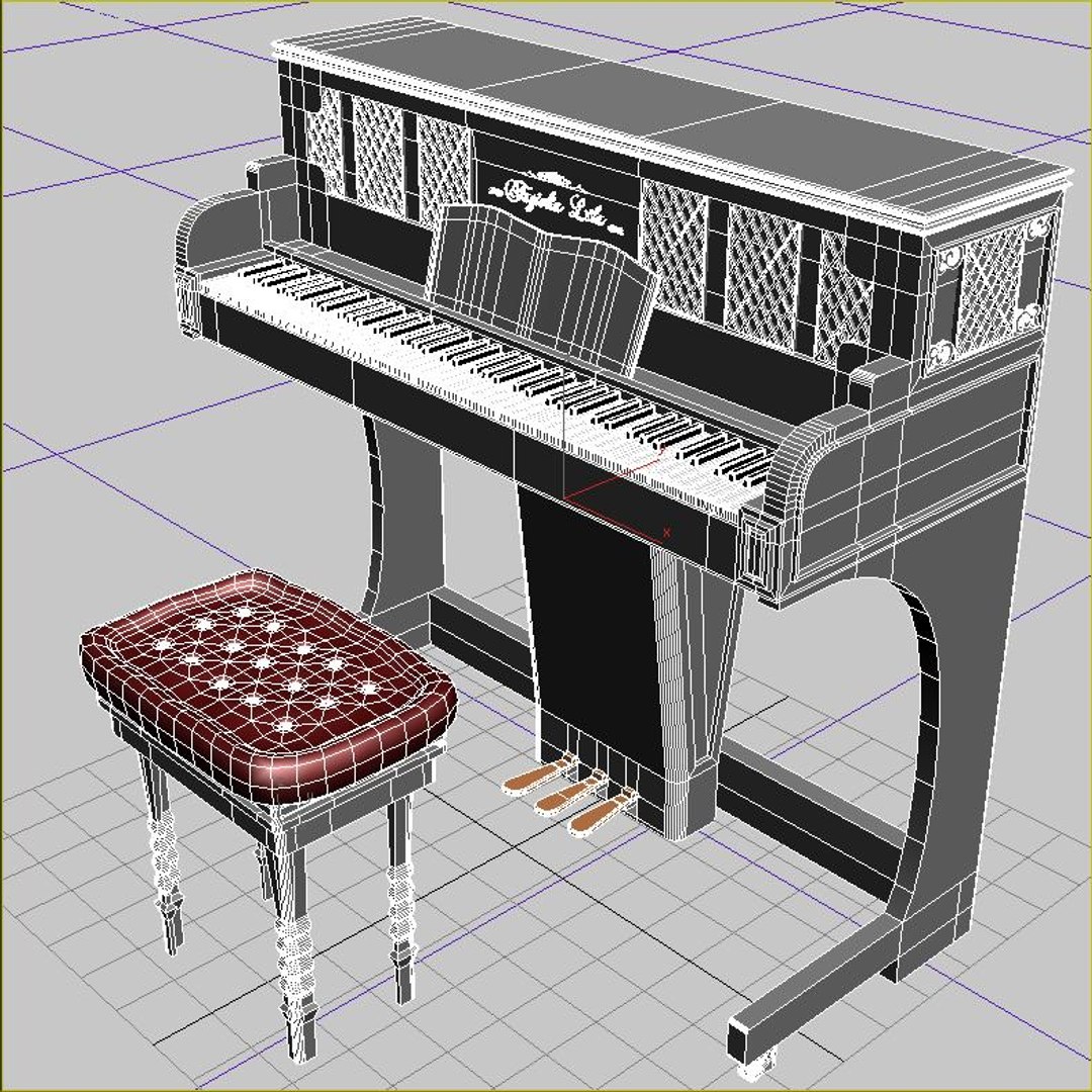 3d model piano keyboard
