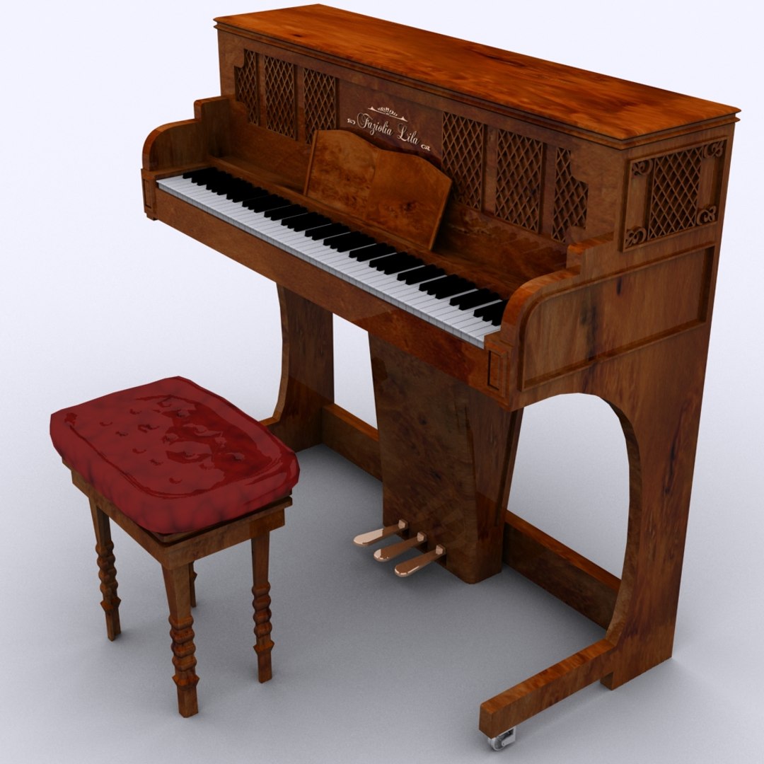 3d model piano keyboard