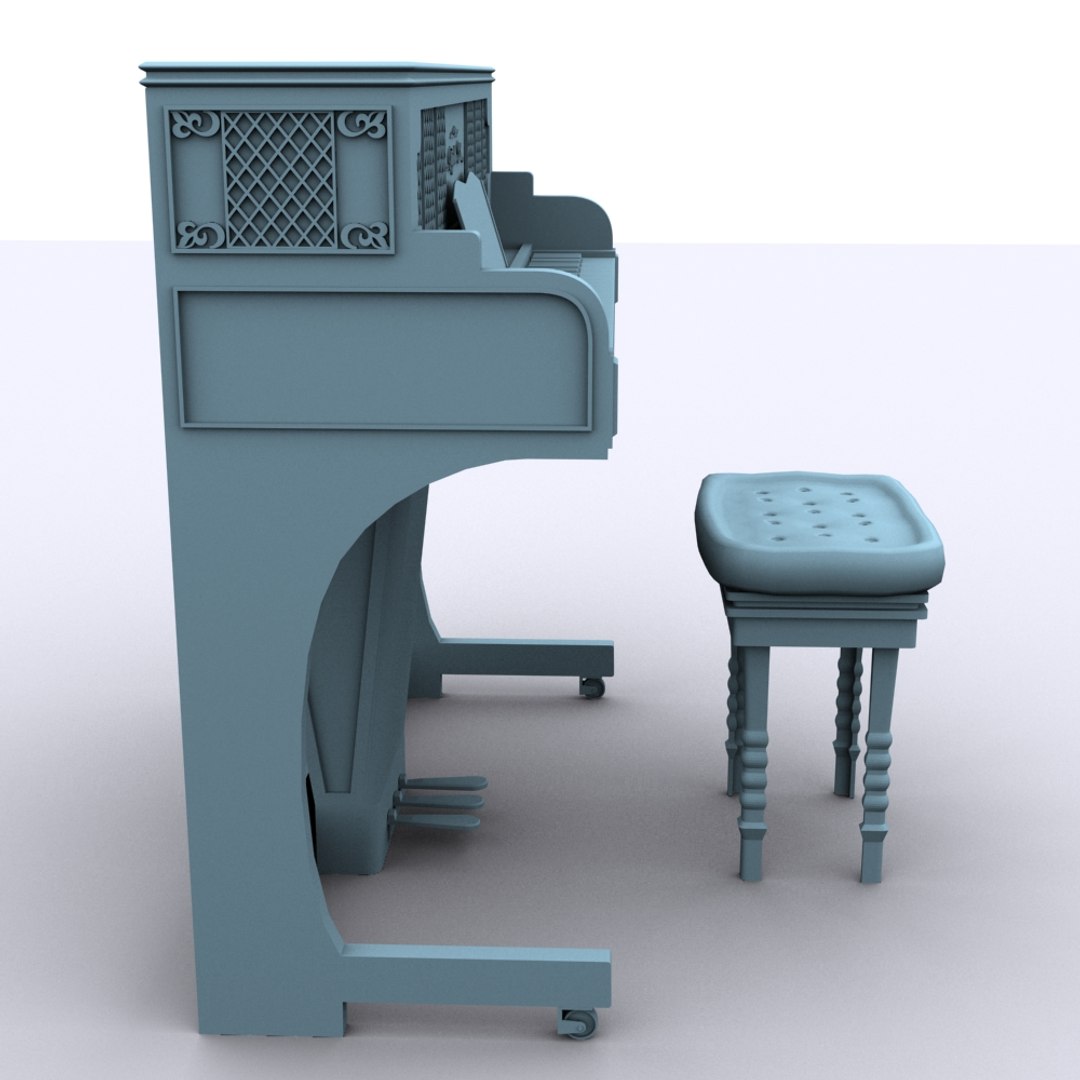 3d model piano keyboard