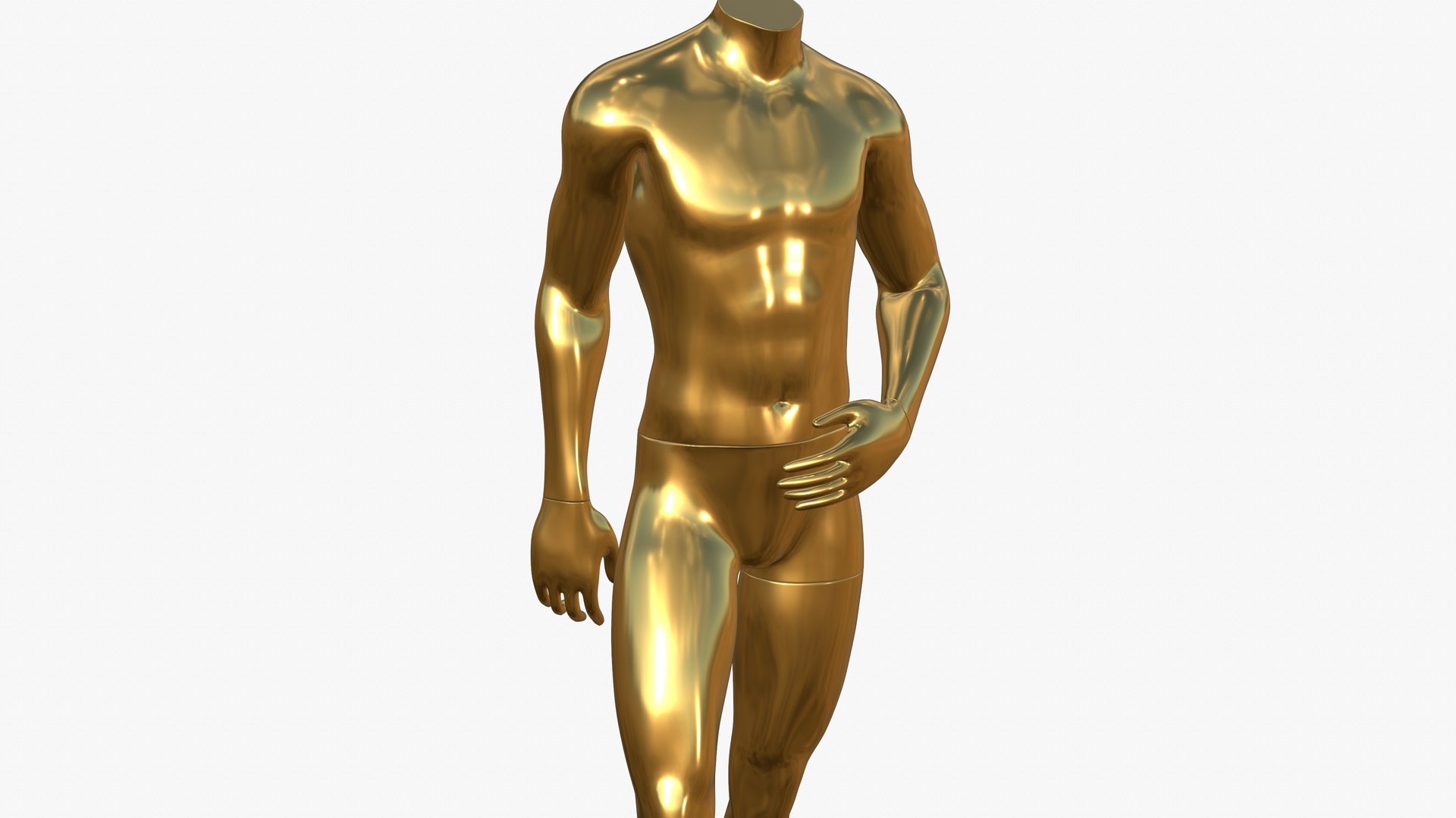 Male Mannequin Headless Gold 3D Model - TurboSquid 1936129